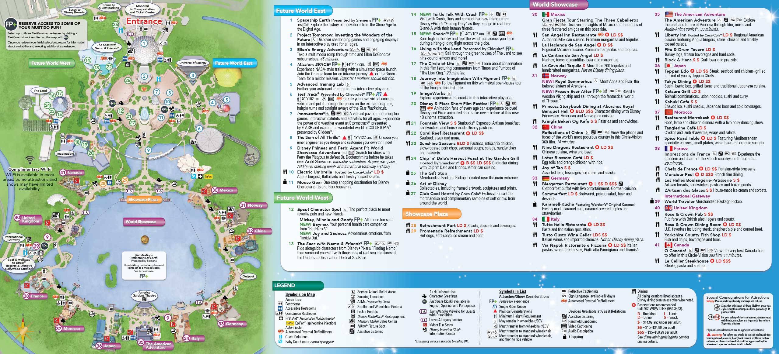 Wdw Epcot Map