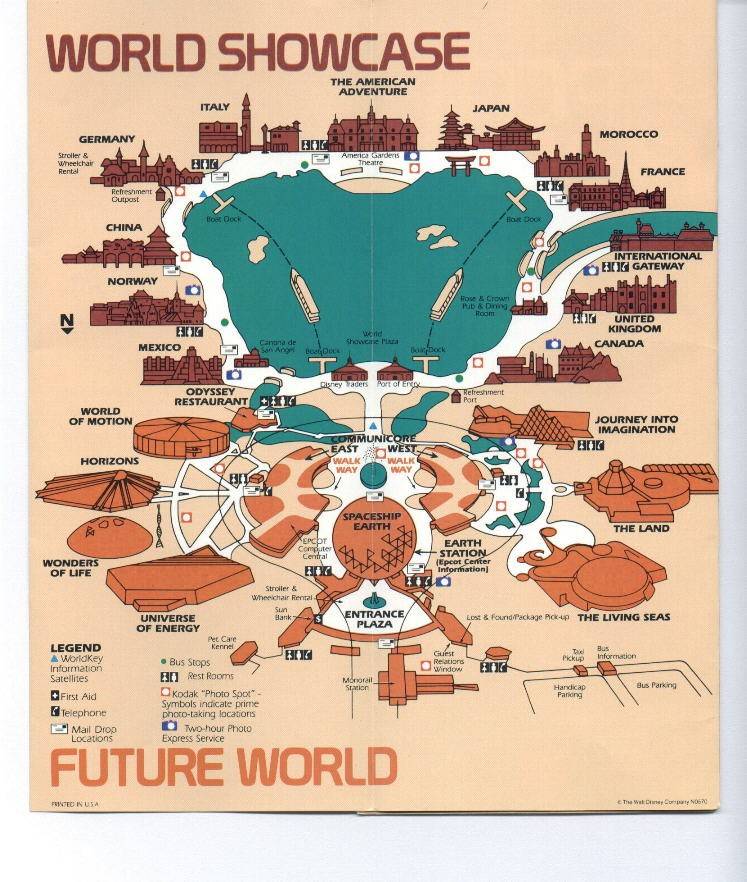 Disneyland 1990 Map
